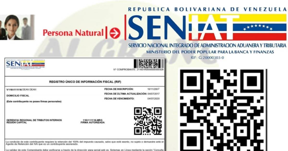 Seniat en línea: Aprende a actualizar el RIF desde tu casa, rápido y ...