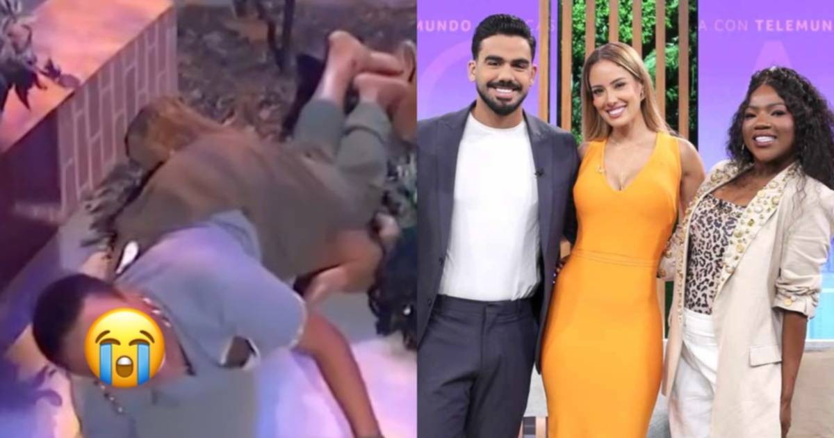 Presentadora de Telemundo se cae en plena trasmisión en vivo y pierde ...