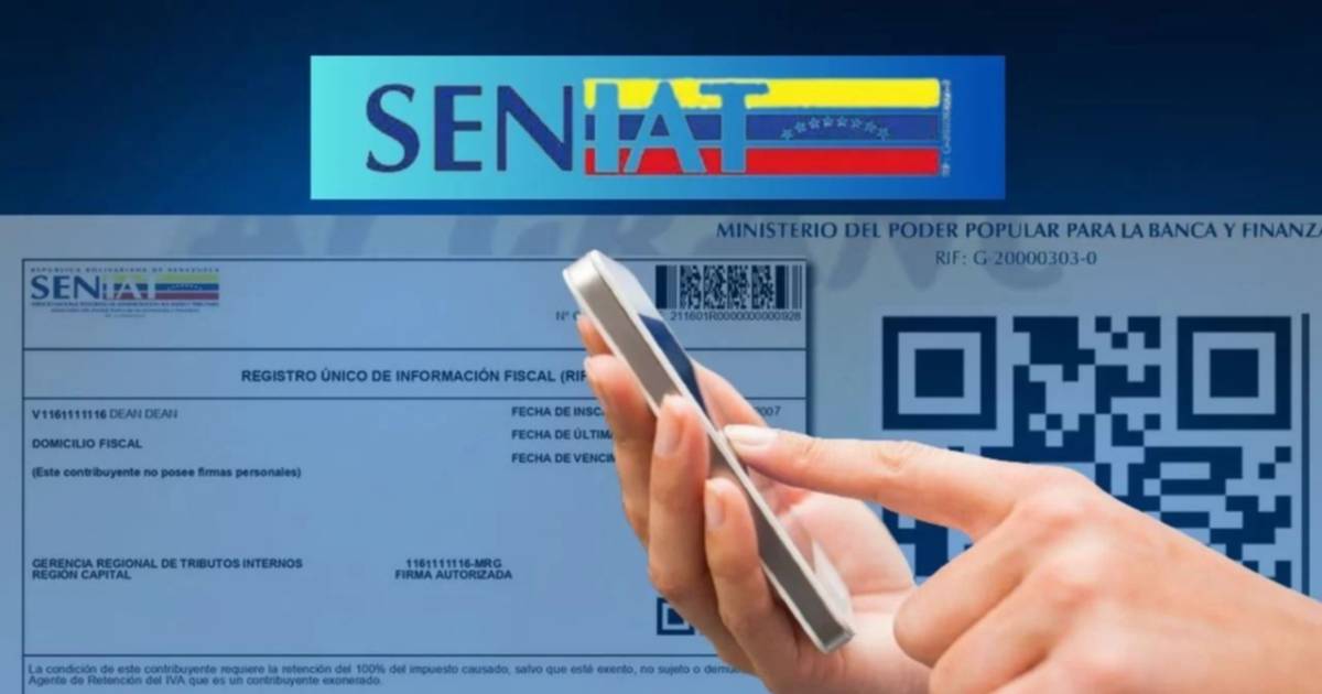 SENIAT: Así puedes solicitar e imprimir el RIF por primera vez desde ...
