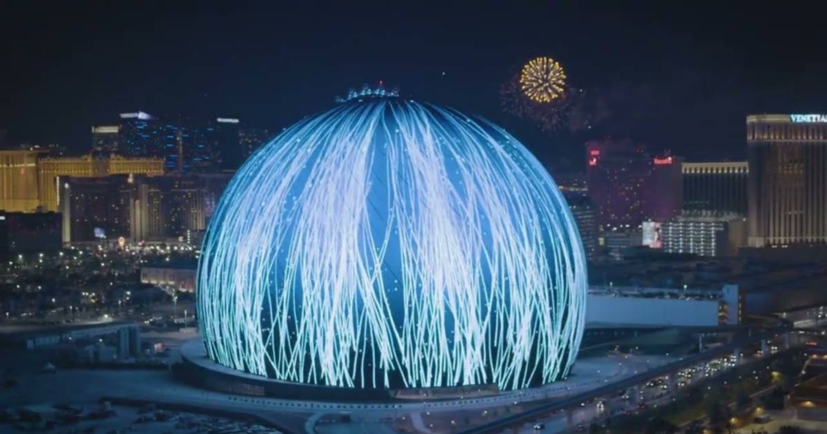 ¡Extraordinaria! Mira la proyección de la MSG Sphere de las Vegas, la ...